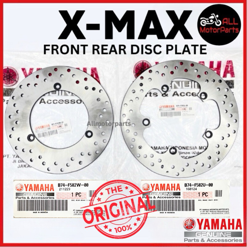 [100% ORI] X MAX XMAX 250 REAR BELAKANG DISC PLATE & FRONT DEPAN PIRING ...