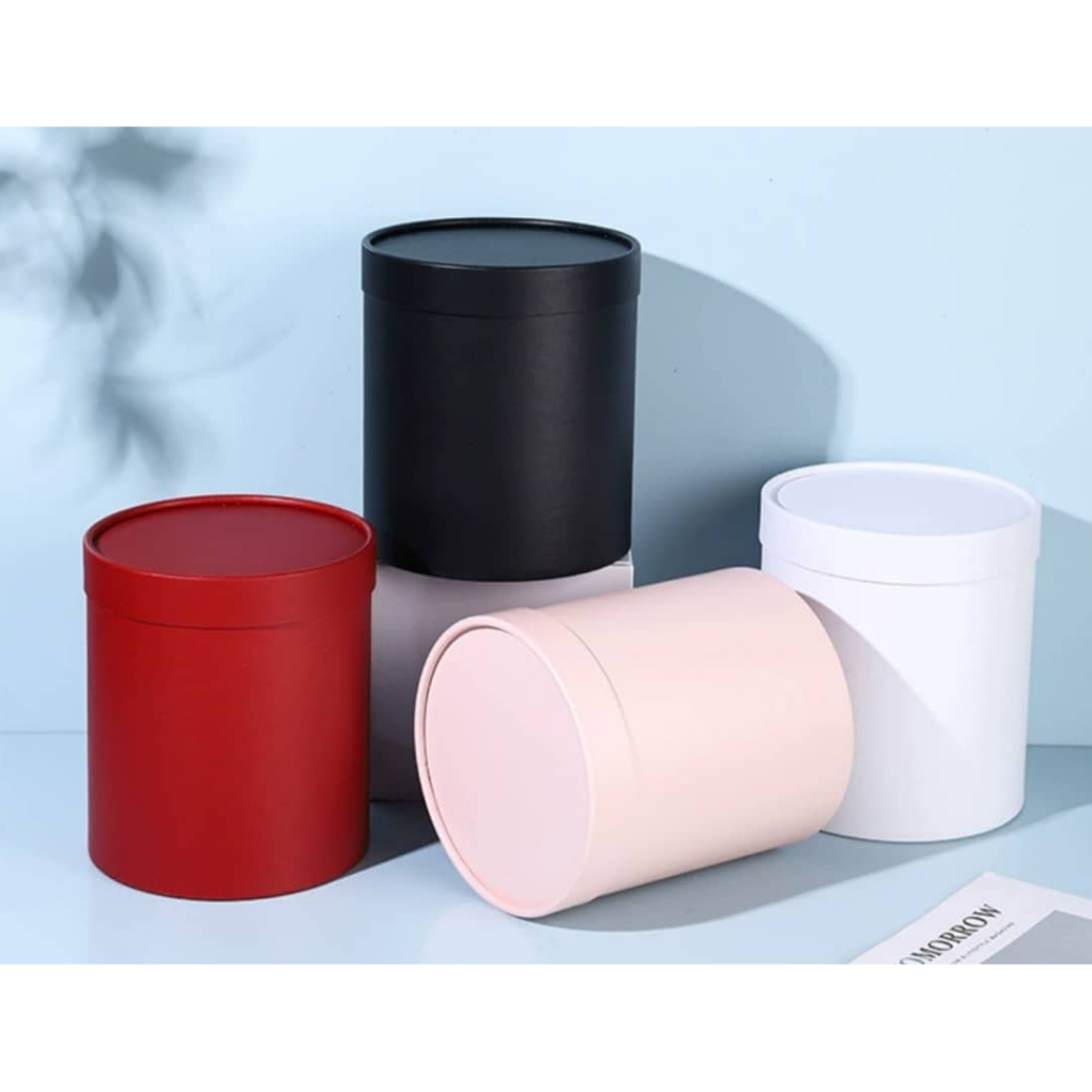 ROUND Flower Box with Cover match Acrylic Bobo / Surprise Delivery Box ...