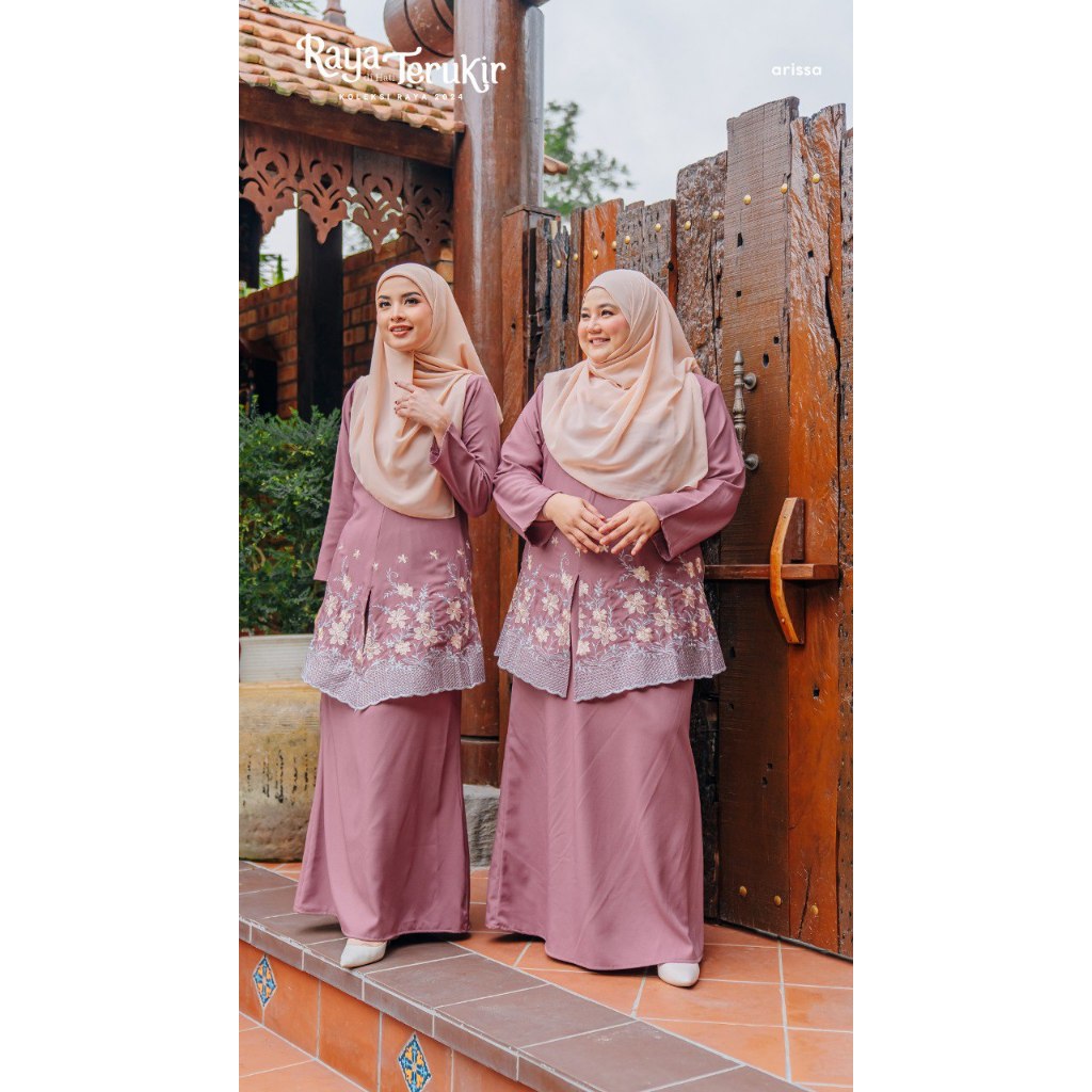 Baju Kurung Sulam Mauve Saiz S-6XL Plus Size Ready Stock Raya Sale Baju ...