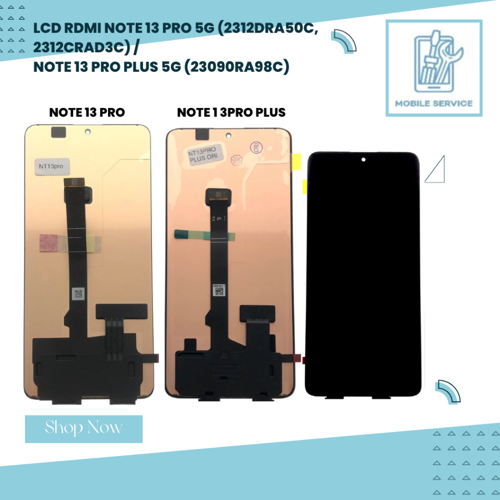 LCD REDMI NOTE 13 PRO 5G (2312DRA50C,2312CRAD3C) / NOTE 13 PRO PLUS 5G (23090RA98C) Display ...