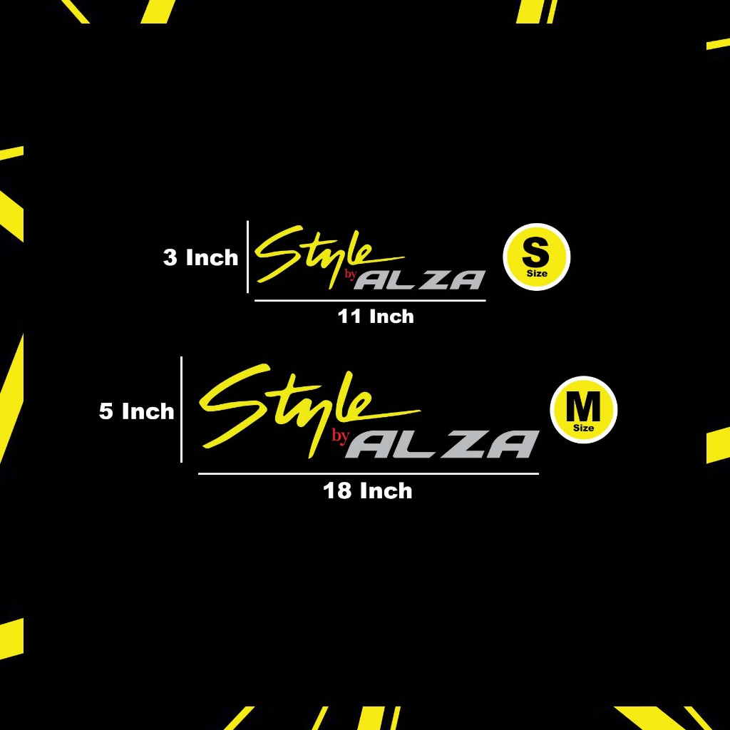 Style By ALZA Car Sticker / K860 | Shopee Malaysia