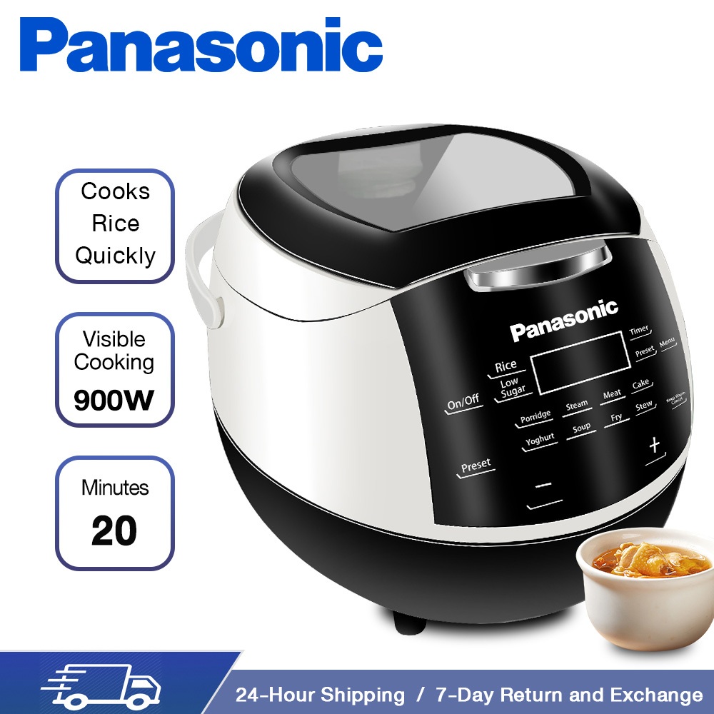 Panasonic Rice Cooker Periuk Nasi Elektrik 5L Large Capacity With Visible Window Non-Stick Pot ...