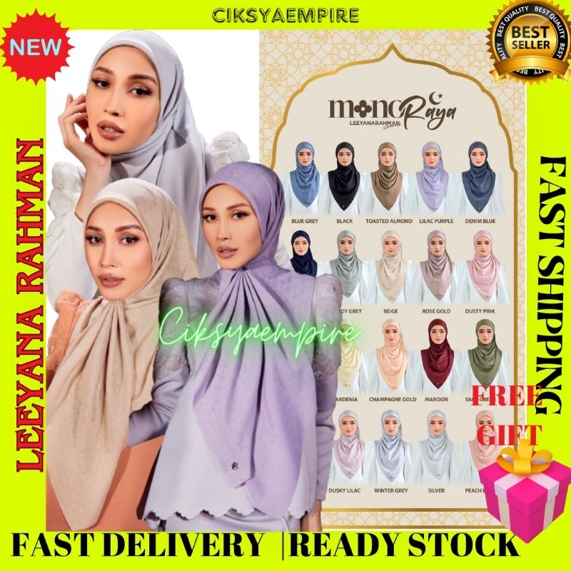 LEEYANA RAHMAN TUDUNG PLAIN MONO RAYA| DIAMOND MONOGRAM CRAVING|THAT ...