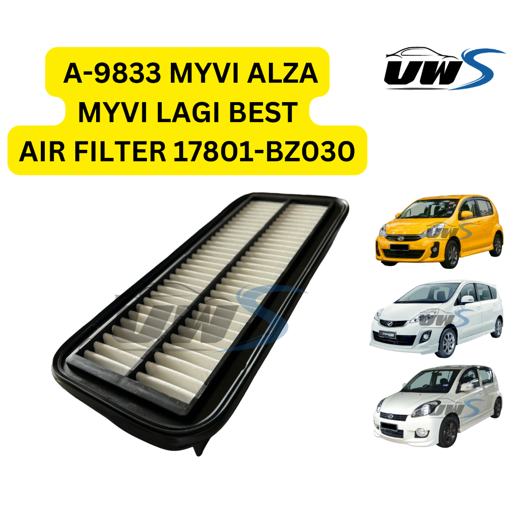 A-9833 MYVI ALZA MYVI LAGI BEST AIR FILTER 17801-BZ030 | Shopee Malaysia