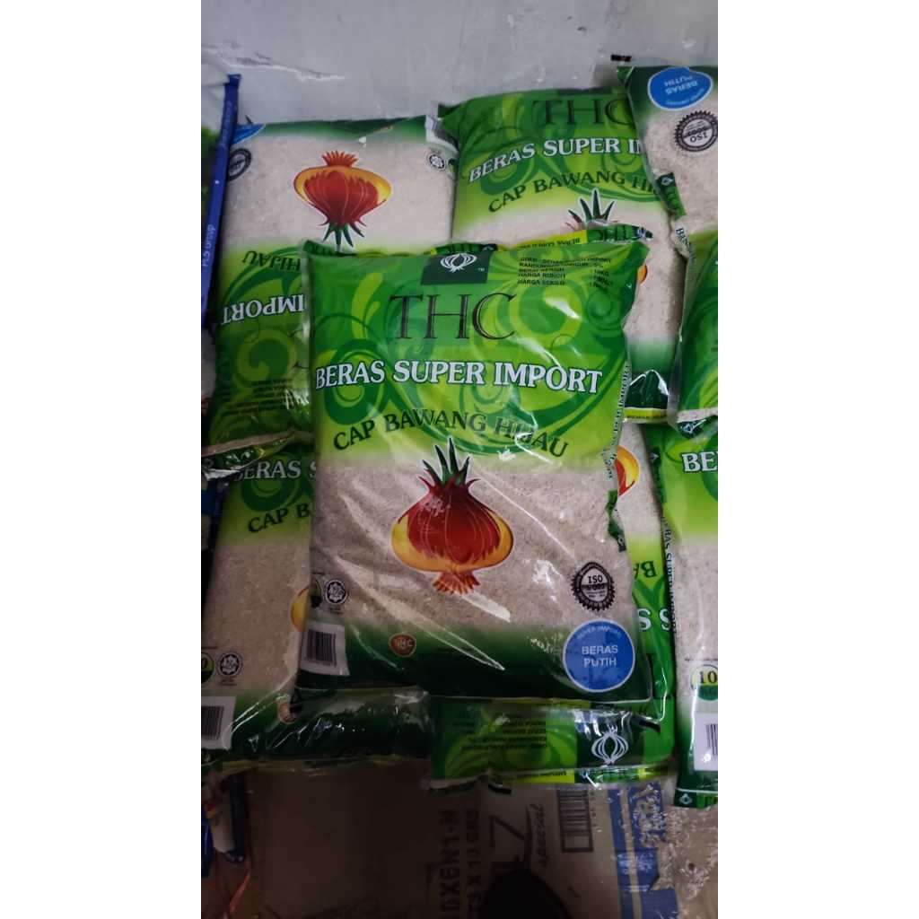 (现货Ready Stock)THC BERAS SUPER IMPORT 10Kg (CAP BAWANG HIJAU) | Shopee ...