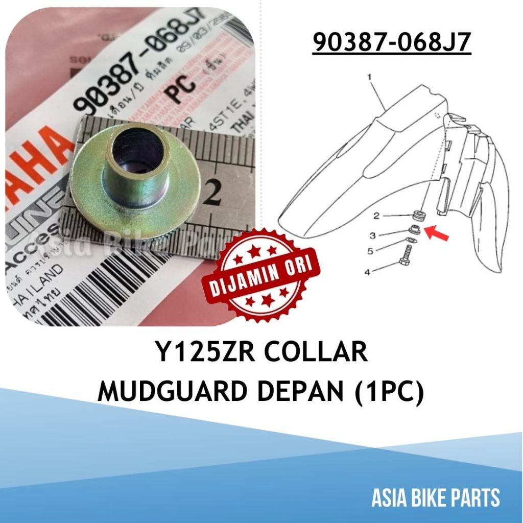 Yamaha Original Y125ZR Front Fender Collar Mudguard Depan / RXZ Fairing ...