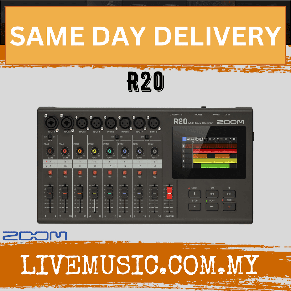 Zoom R20 16-track Recorder / Interface / Controller Workstations ( R-20 ...