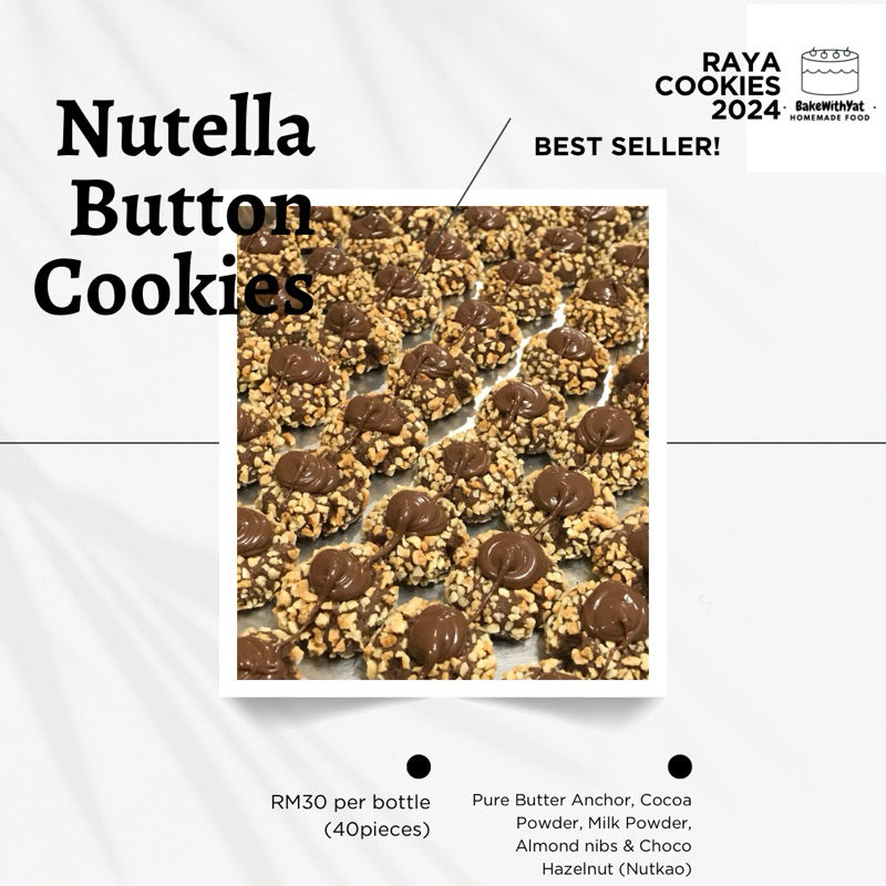 Nutella Button Cookies 🍪🤎 | Shopee Malaysia