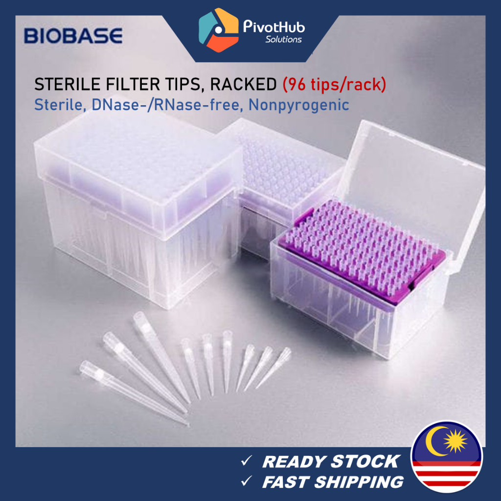 Sterile Filter Tips in Rack Universal Fit Filtered Tips 10ul 100ul ...