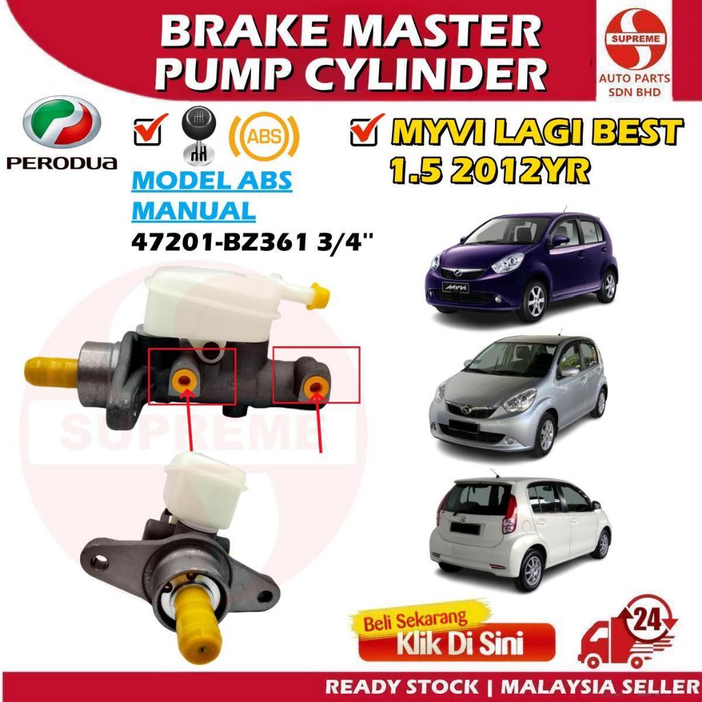S2U Car Cylinder Brake Master Pump Assy Perodua Myvi Lagi Best 1.5 2012YR 3/4 47201-BZ361 Servo ...