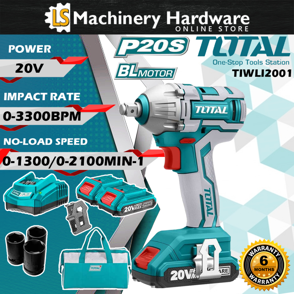 Total TIWLI2001 20V Li-ion Cordless Brushless Impact Wrench - 6 Months ...