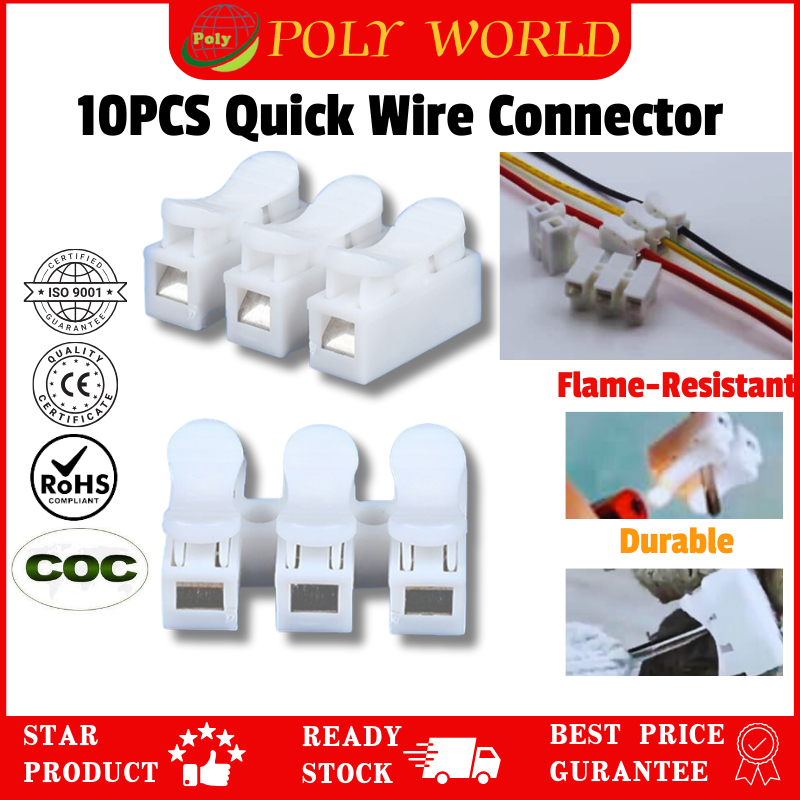🌟High Quality🌟10 PCS CH3 Electrical Wire Quick Connect / Reusable Fast ...