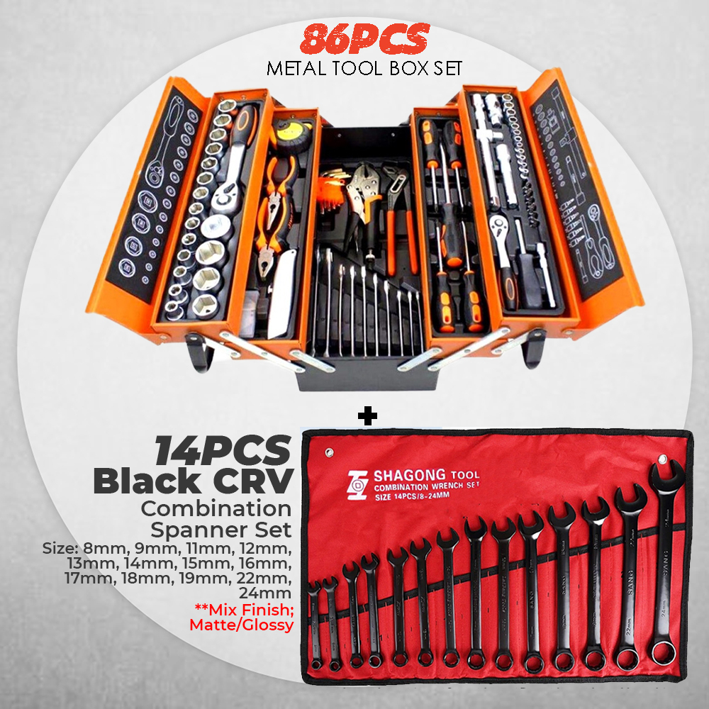85PCS Heavy Duty Tools Box Full Set Metal Tool Box Set Tool Box Kotak ...