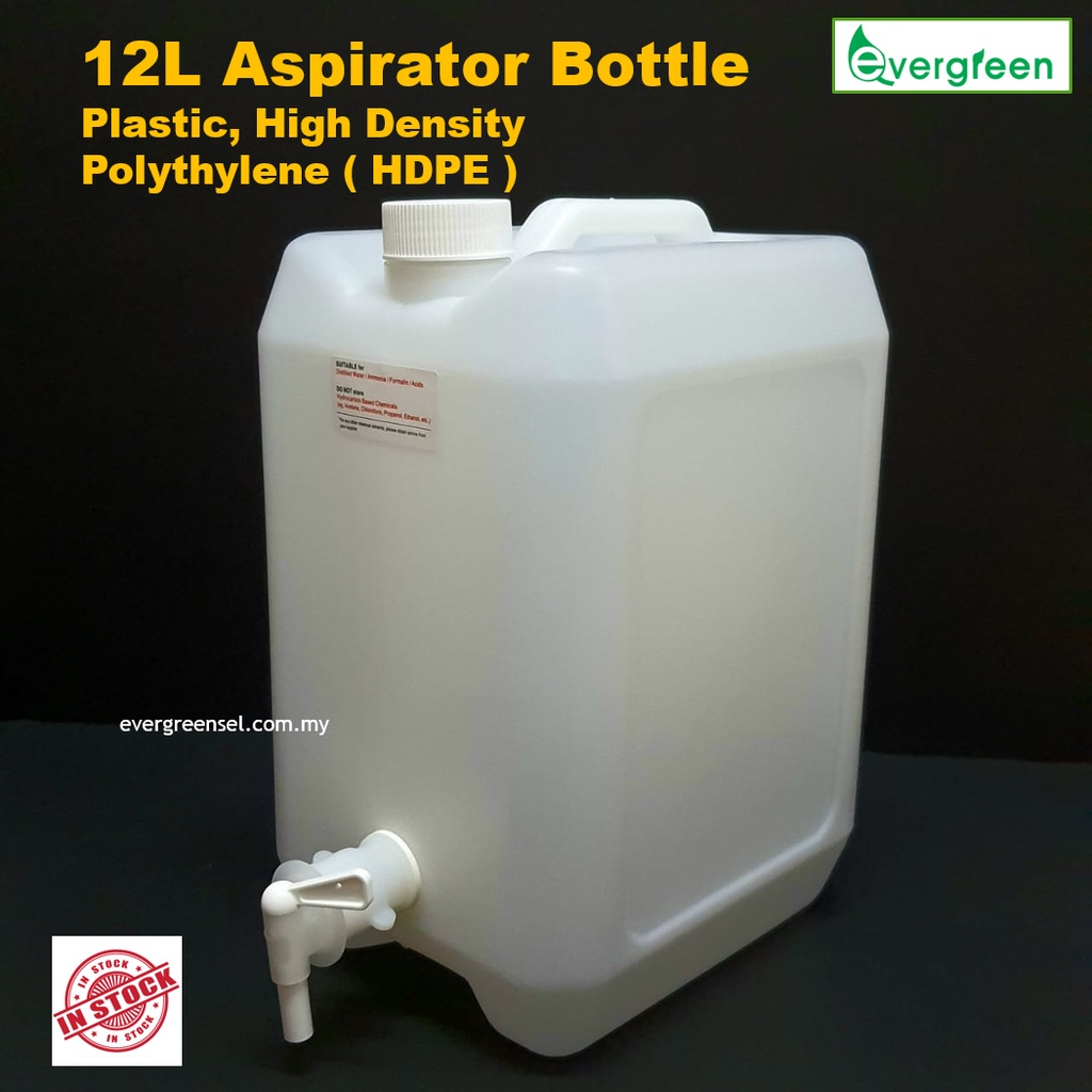 ( LOCAL READY STOCK ) 12L Plastic Aspirator Bottle, High Density ...