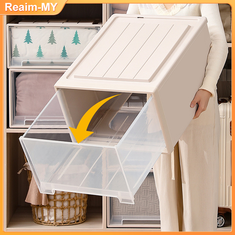 Transparent Drawer Storage Boxes Home Multifunction Dust-Proof Clothes ...