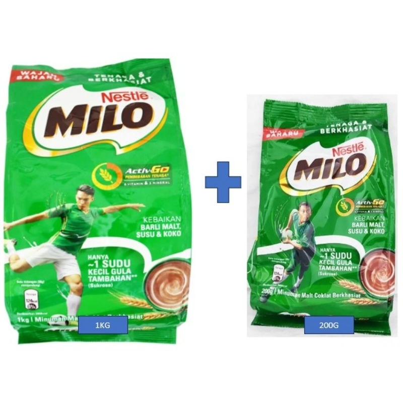 Percuma 100g + 900g + 200g Milo Active GO | Shopee Malaysia