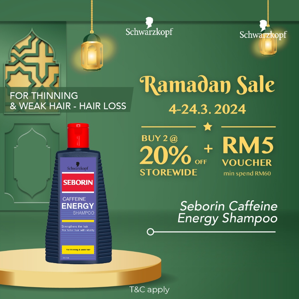Schwarzkopf Seborin Caffeine Energy Shampoo (250ml) | Shopee Malaysia