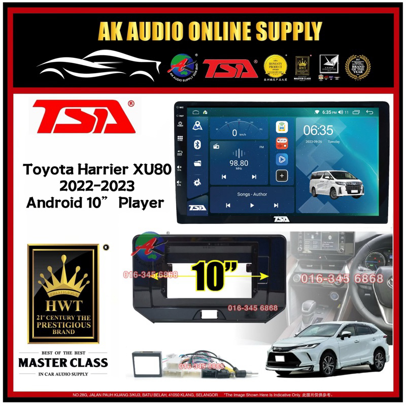 818 2+32GB TSA Toyota Harrier XU80 2022 - 2023 Android 10'' inch DSP ...