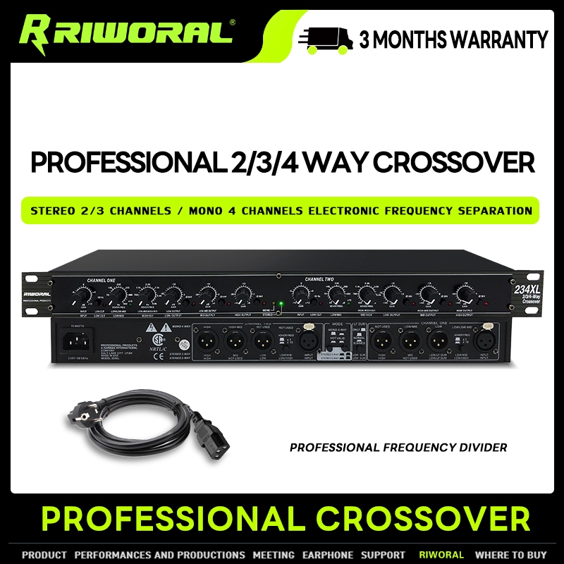 234XL Stereo 2 way / 3 way / mono 4 way Crossover crosover audio control audio interface ...