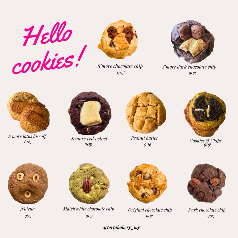 8in1 Gift box 90g Jumbo cookies/Chewy cookies/Soft cookies/New York ...