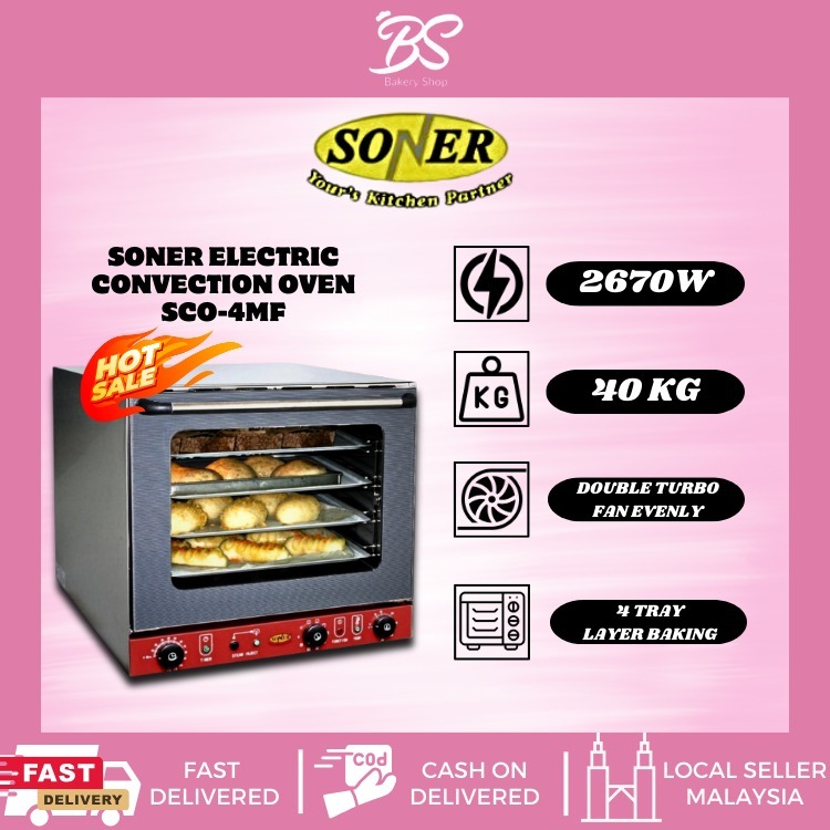 SONER ELECTRIC CONVECTION OVEN SCO-4MF/SCO 1A SONER MULTIFUNCTION OVEN ...