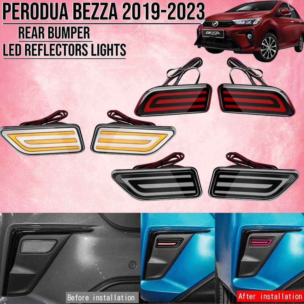 AUTOPROMAX Perodua bezza 2019-2024 rear bumper led reflectors lights ...