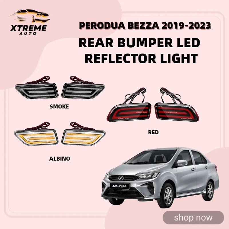 XTREME AUTO PERODUA BEZZA 2019-2023 REAR BUMPER LED REFLECTOR LIGHTS ...