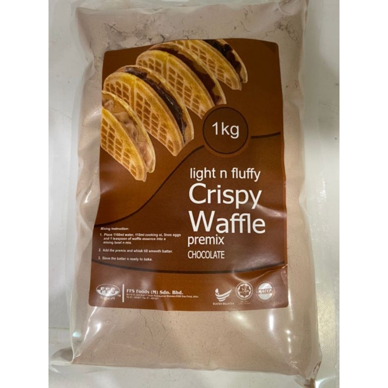 tepung waffle crispy mix /chocolate waffle mix-1kg(New) | Shopee Malaysia
