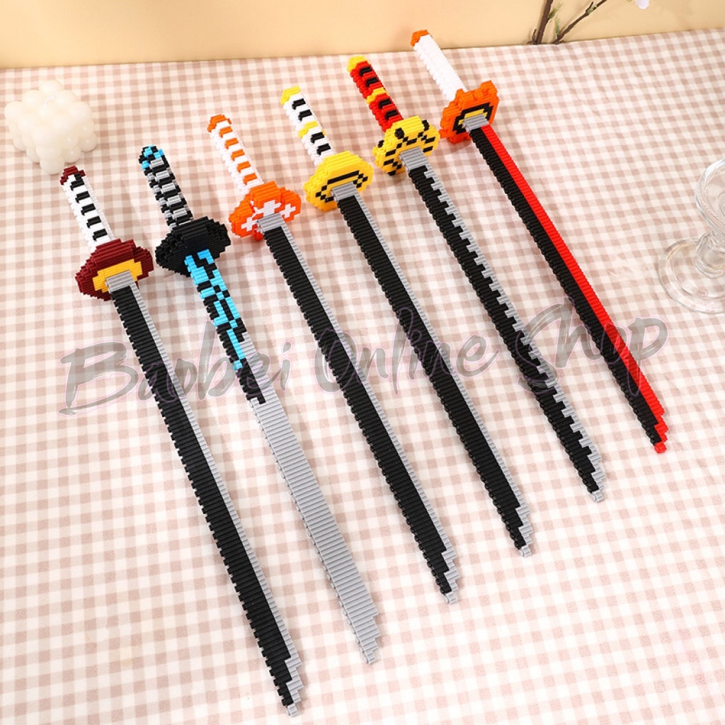 Children Small Particle Assembled Building Blocks knife sword ...
