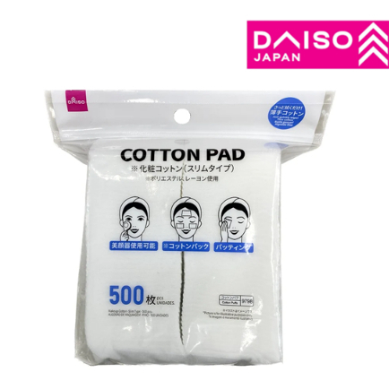 DAISO Cosmetic Cotton (500 Sheets) 9798 | Shopee Malaysia