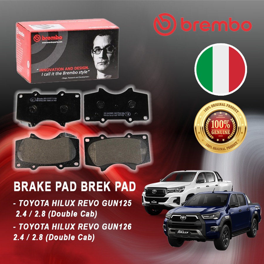 Brek Pad TOYOTA HILUX REVO GUN125 , GUN126 (2015~2021) FRONT BRAKE PAD ...