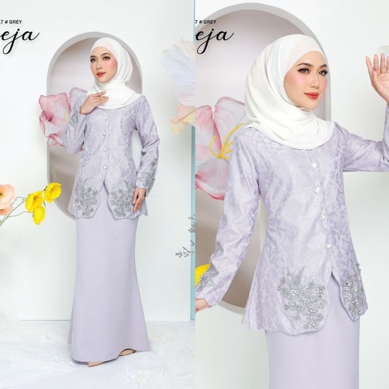 BAJU RAYA 2024 KURUNG MINI MODEN LACE khaDEEJA BLACK NAVY GREY LAVENDER ...