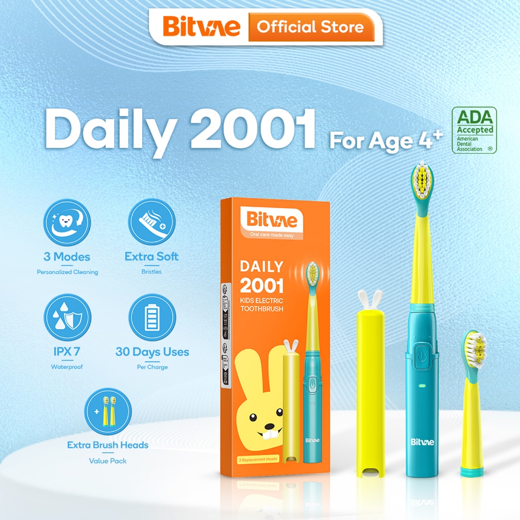 Bitvae Daily 2001 Kids Electric Toothbrush (2 Brushes) | Shopee Malaysia