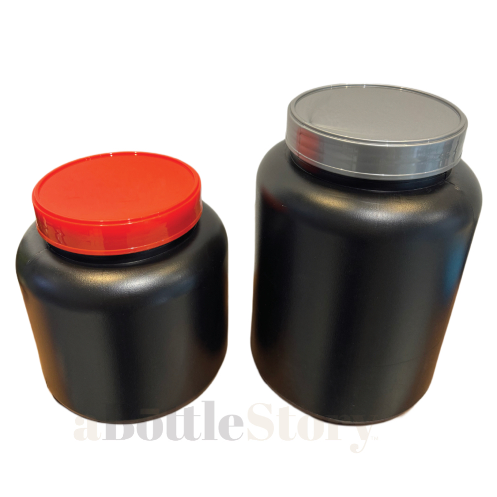 4000ml & 3000ml Black HDPE Plastic Bottle Protein Powder Bottle Nutritional Supplement Bottle ...
