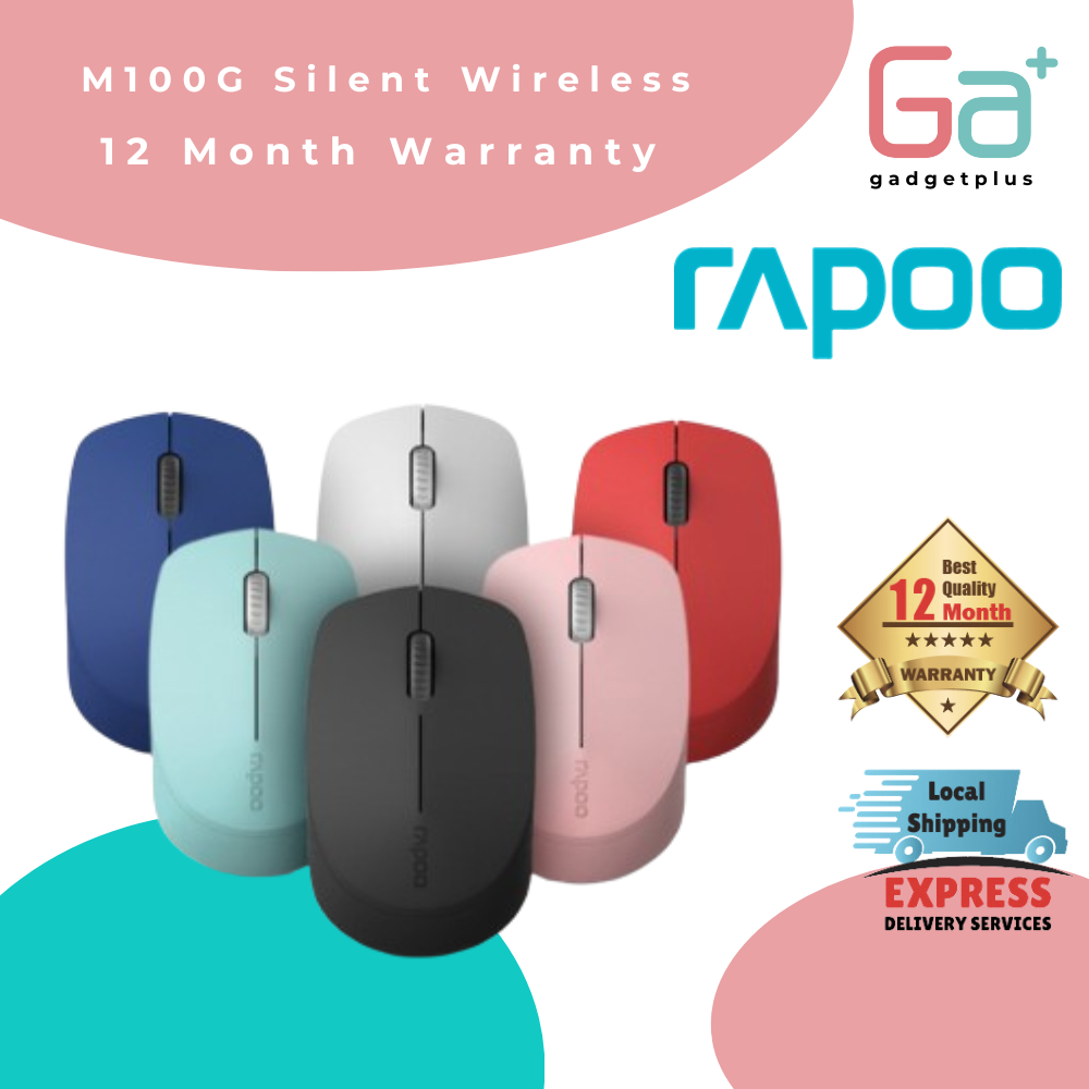 Rapoo M100G Silent Wireless Optical Mouse with Bluetooth 3.0/4.0 RF 2 ...