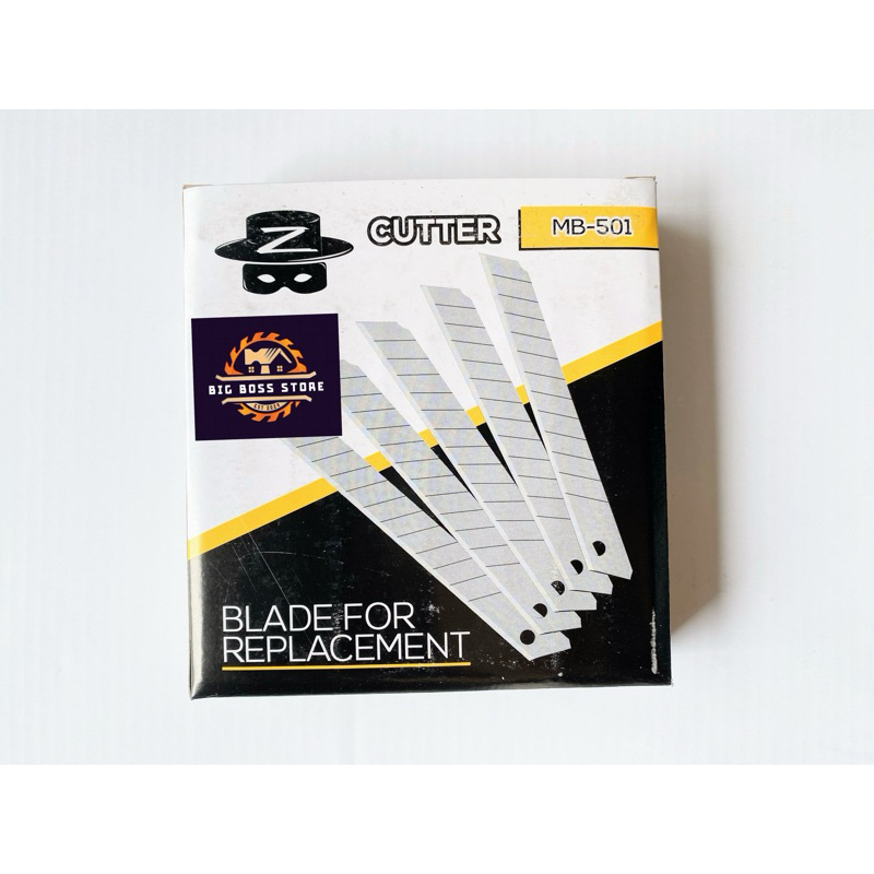 ZORRO Cutter Blade for Replacement (MB-501)(18mm)(100pcs) Penggantian ...