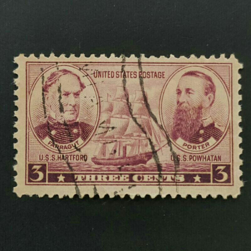 1937 Stamp USA-Complete Unique Used Stamp-Three Cents Navy Heroes ...