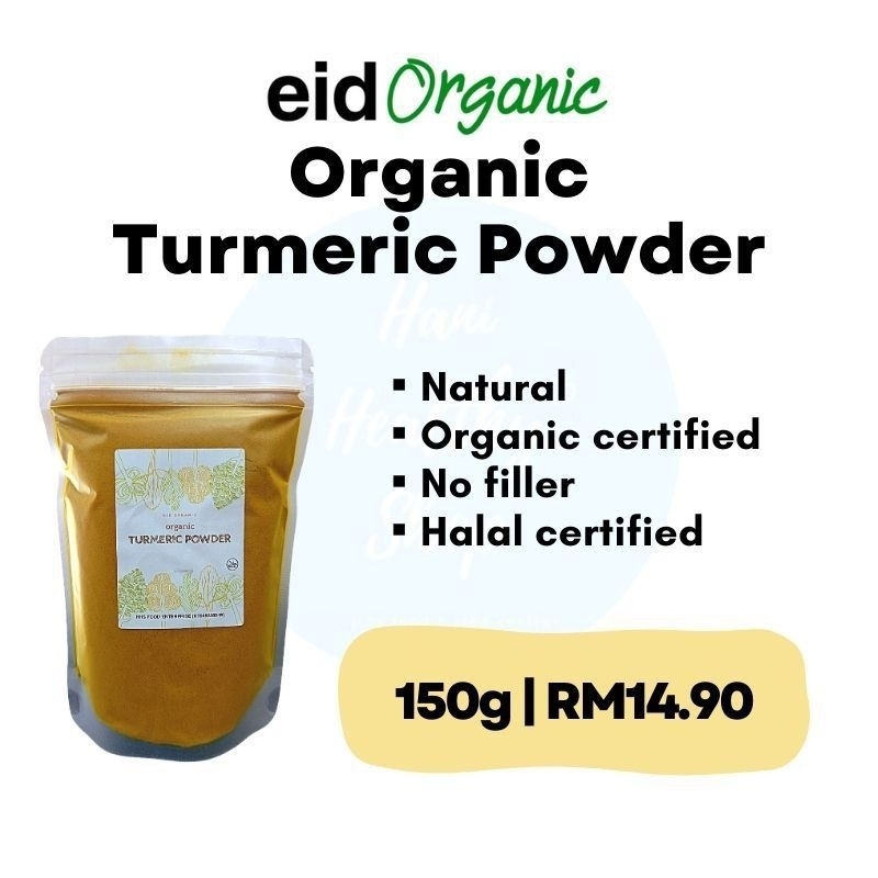 Eid Organic : ORGANIC TURMERIC POWDER (Serbuk Kunyit Organik) | Shopee ...