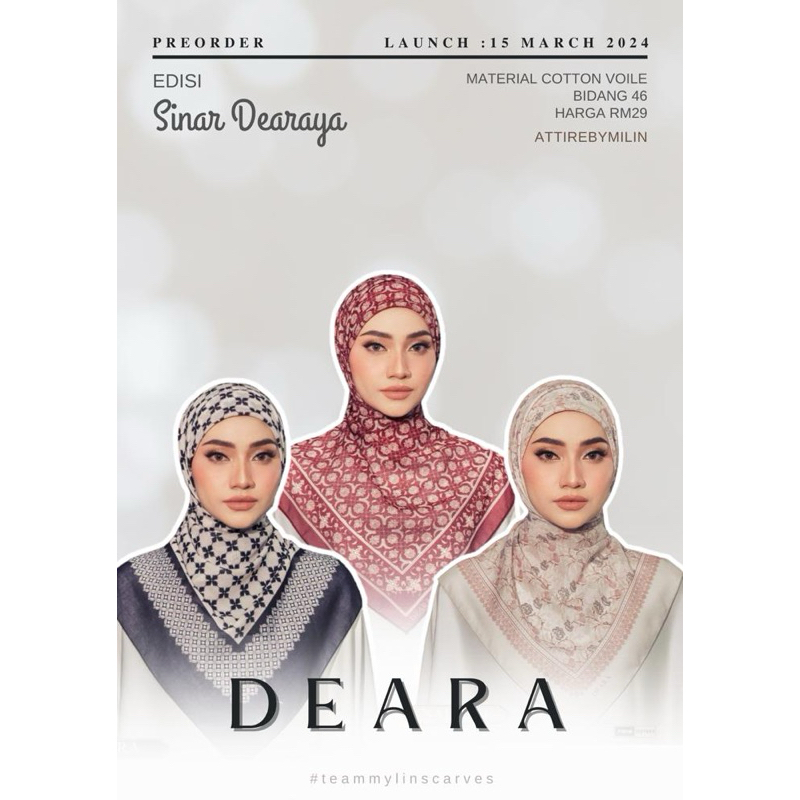 Deara Hijab Koleksi Sinar DeaRaya 🌹 | Shopee Malaysia