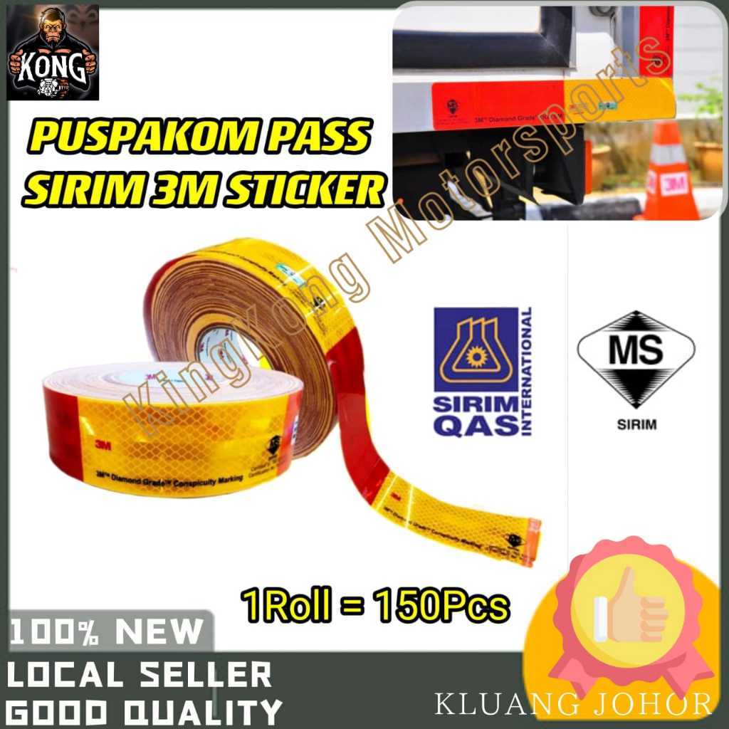 PUSPAKOM PASS SIRIM 3M DIAMOND GRADE SIDE MARKING REFLECTOR STICKER ...