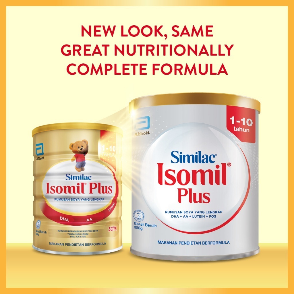 Abbott Similac Isomil Plus Rumusan Soya Yang Lengkap (1-10 tahun) 850g ...
