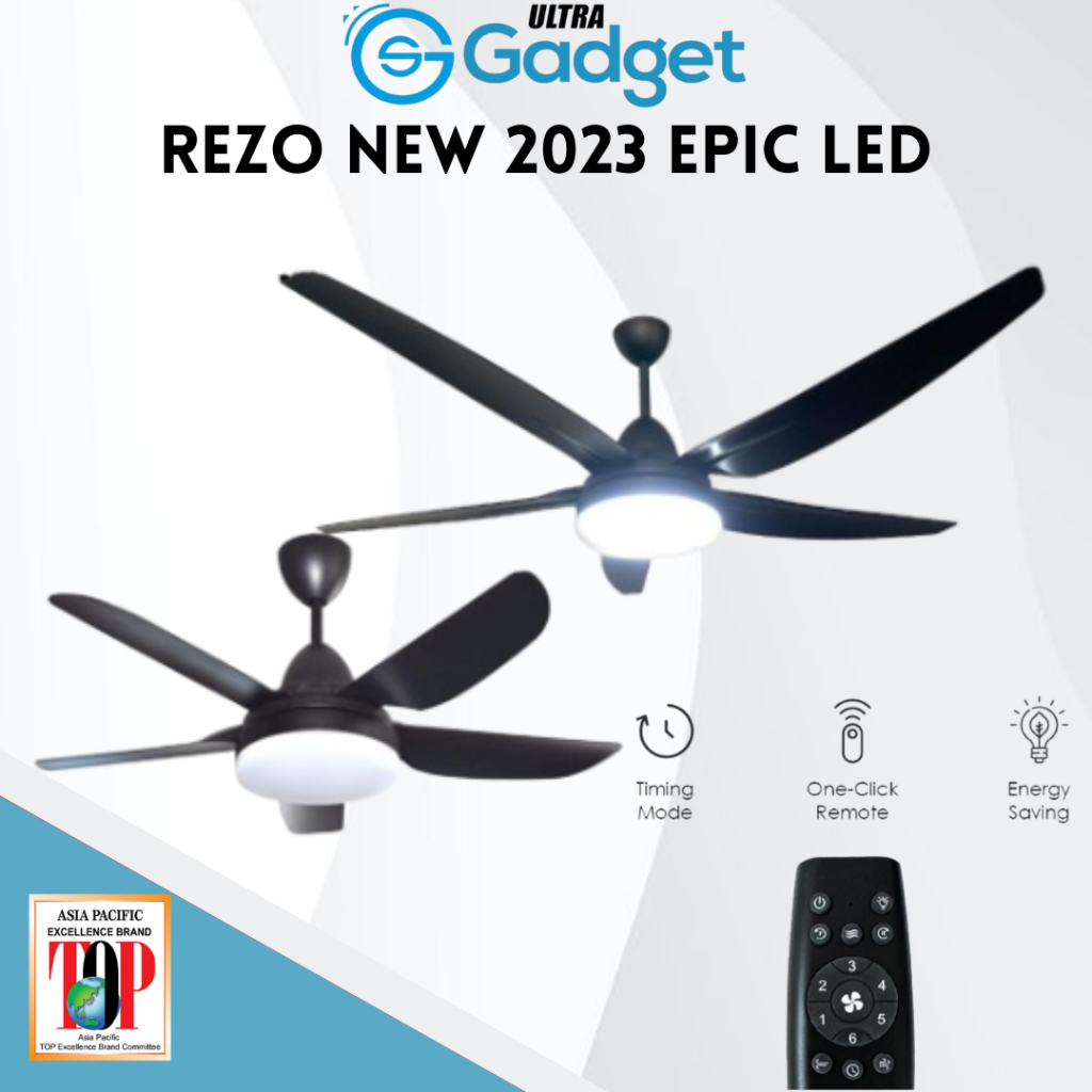 REZO NEW 2023 EPIC LED 3 Color Light DC 9 Speed Super Strong wind ...