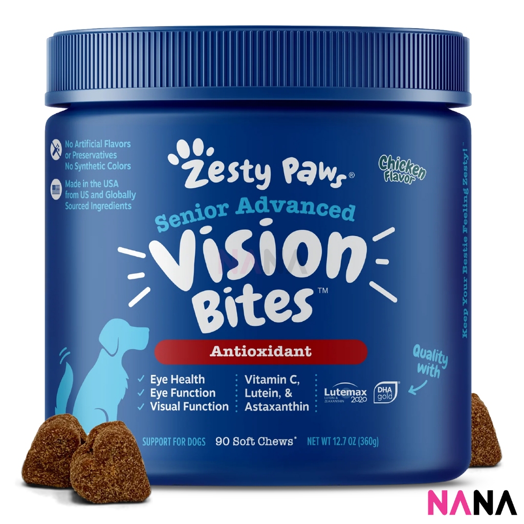 Zesty Paws Senior Advanced Antioxidant Vision Bites Chicken Flavor - 90 ...