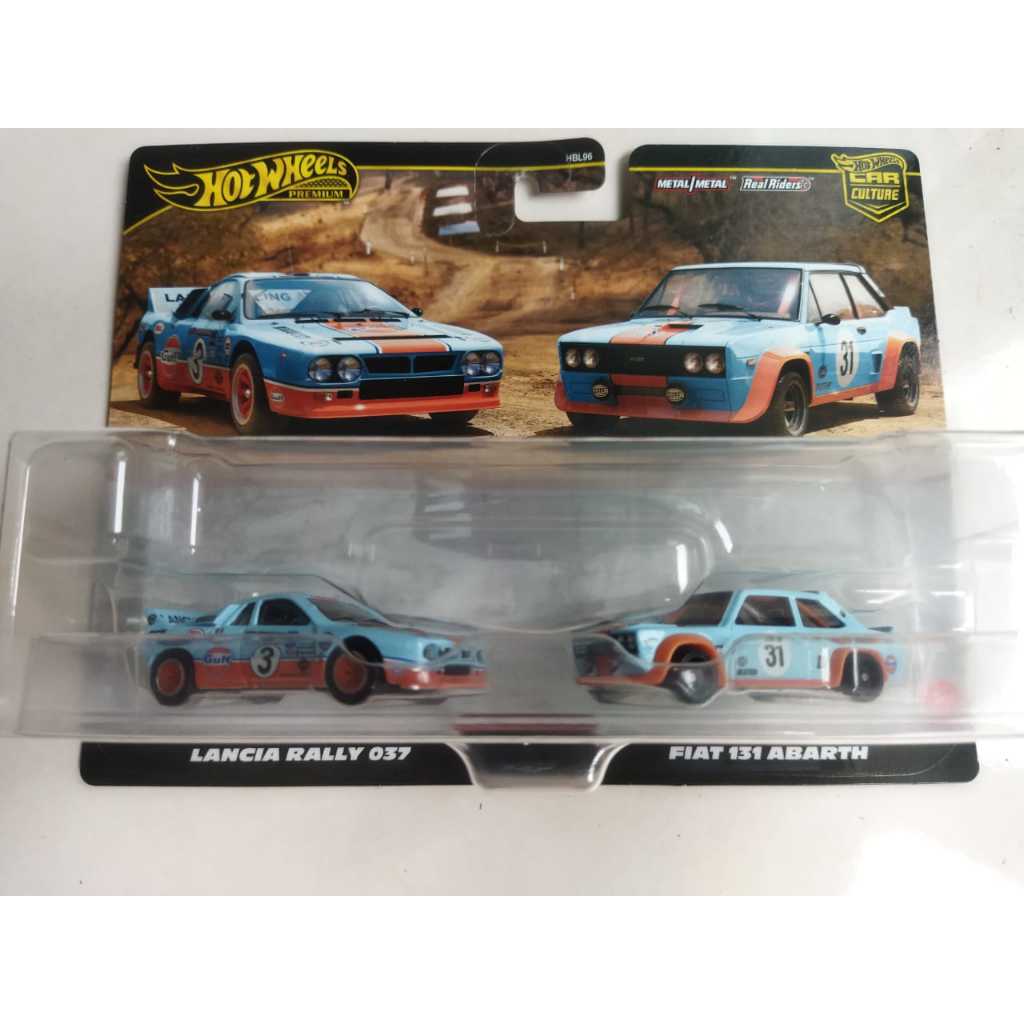 Hot Wheels Premium Twinpack 2024 Lancia 037 Fiat 131 Abarth GULF Ford ...