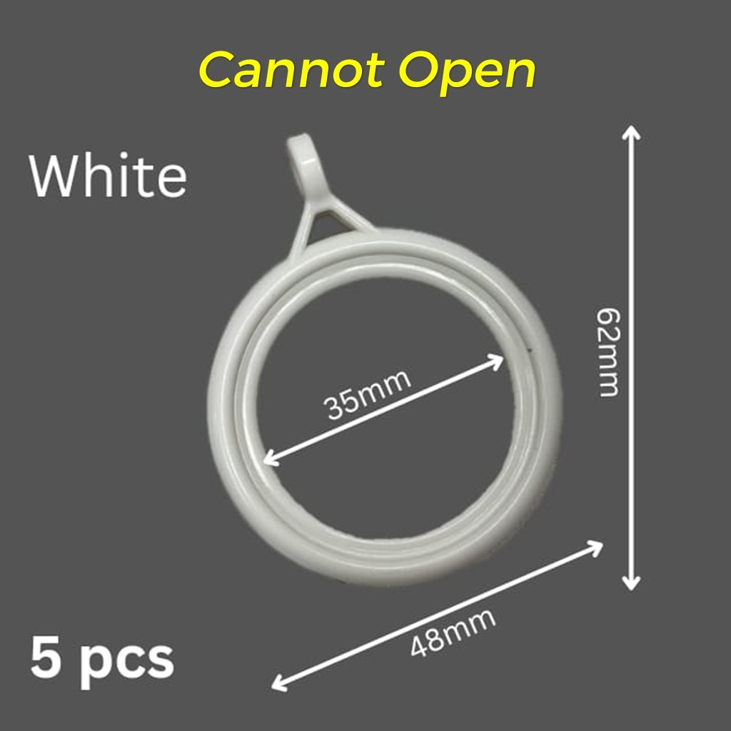 Openable Curtain Rod Ring Hook Eyelet Ring Hanging Buckle Hanger Hook ...