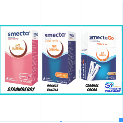 Smecta Strawberry/Orange-Vanilla/ Smecta Go Diosmectite (for Diarrhea ...