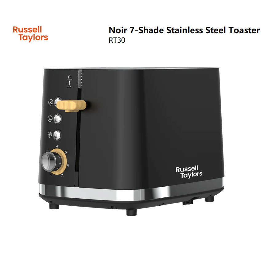 Russell Taylors Noir 7-Shade Stainless Steel Pop Up Pembakar Roti 💬 ...