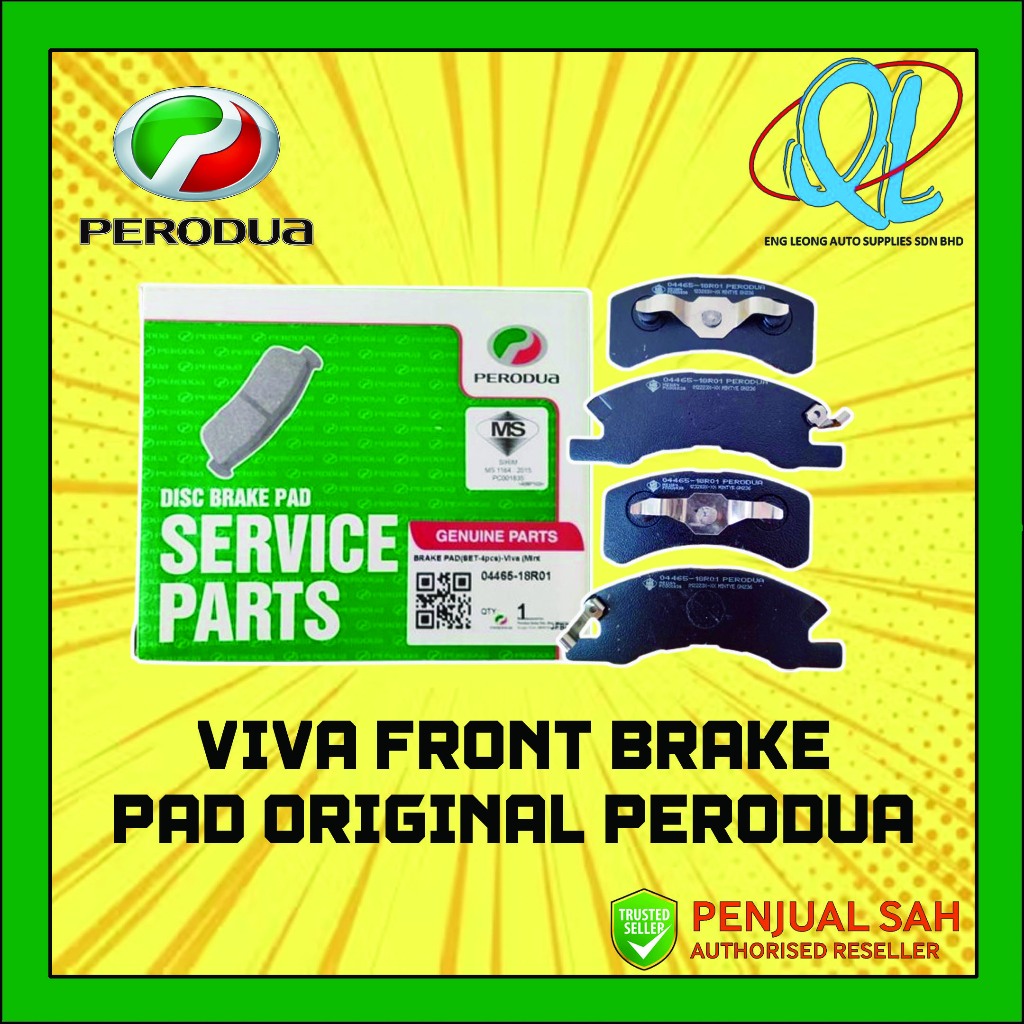 VIVA FRONT BRAKE PAD ORIGINAL PERODUA | Shopee Malaysia