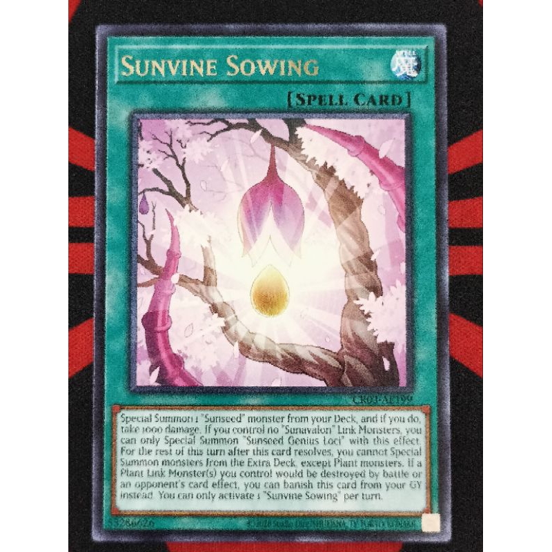 YUGIOH KONAMI CR03-AE199 Sunvine Sowing (Rare) | Shopee Malaysia