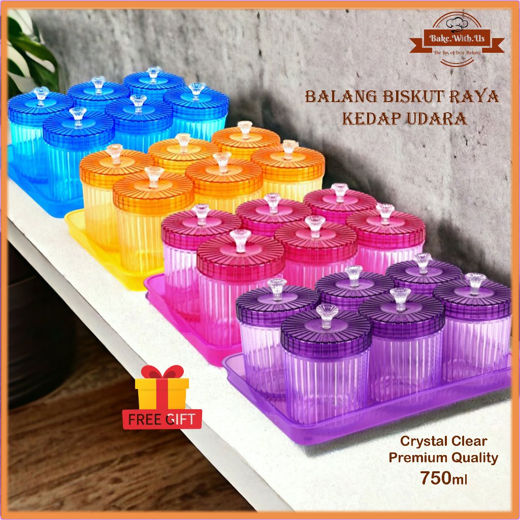 Bekas Kuih Raya Set / Cookies Container Set / Bekas Kuih Raya / Balang ...